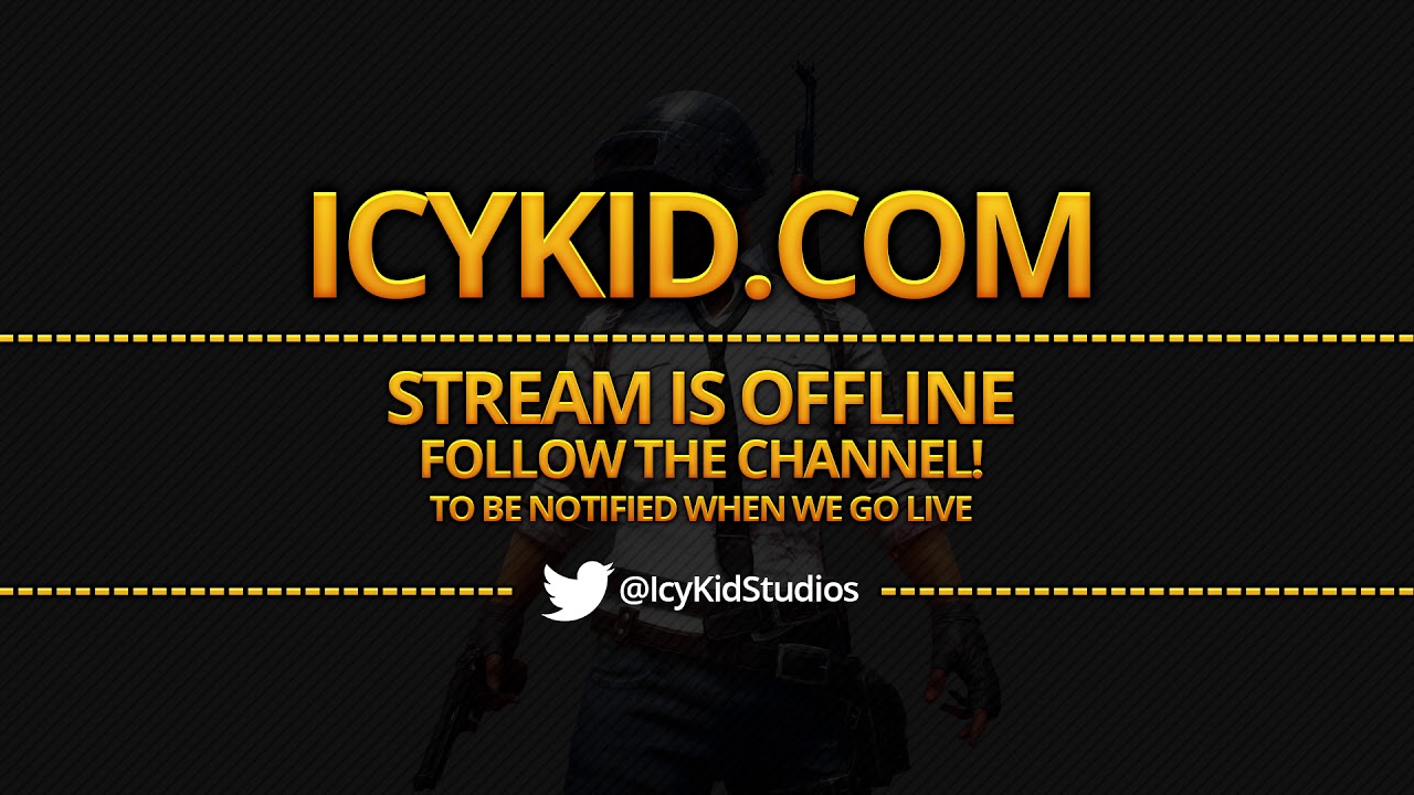 Free Twitch Banner Template - Offline Stream Golden PUBG - PSD - Free ...