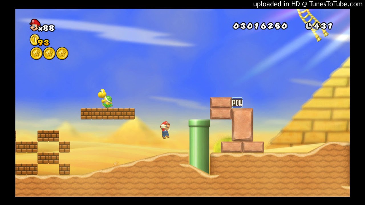 New Super Mario Bros Wii Desert Theme Wave Remix - YouTube