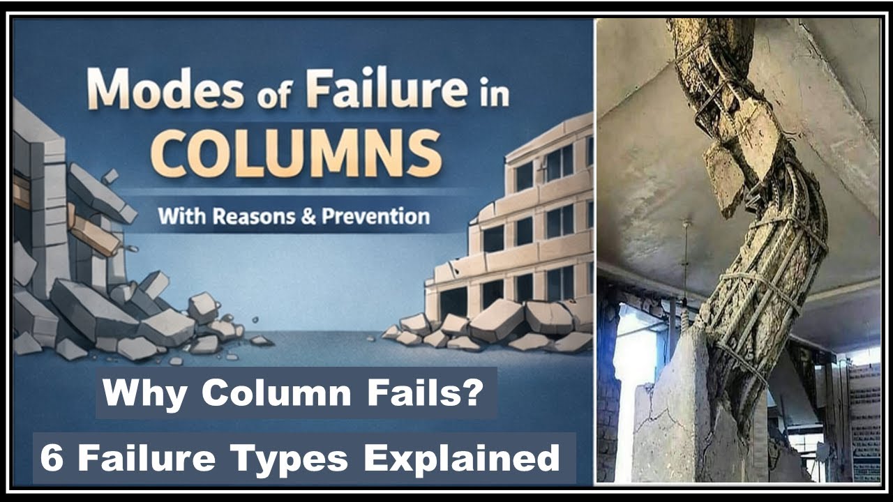 Modes of failure in columns|Types of failures in columns|why columns ...