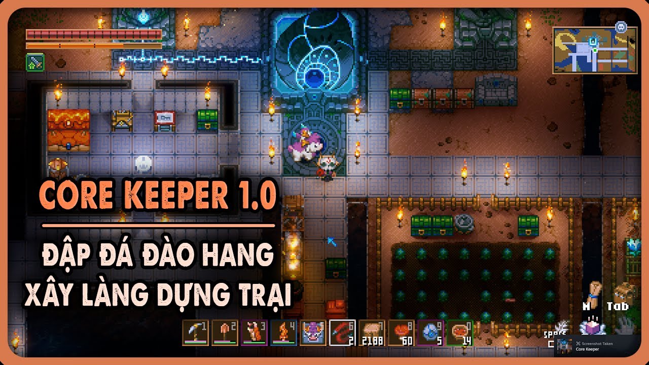 Đập đá đào hang Xây làng dựng trại - Sinh tồn quanh cái Lõi - Core Keeper - YouTube