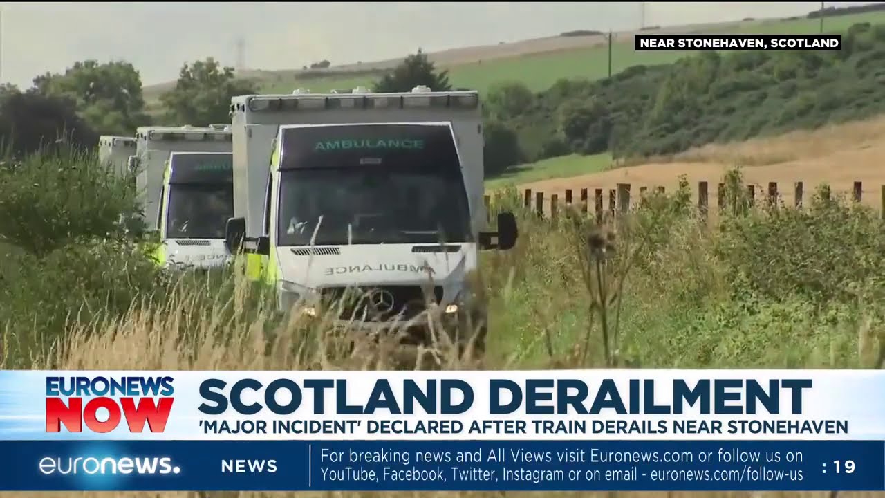 Scotland derailment: 'Major incident' declared after train derails near ...