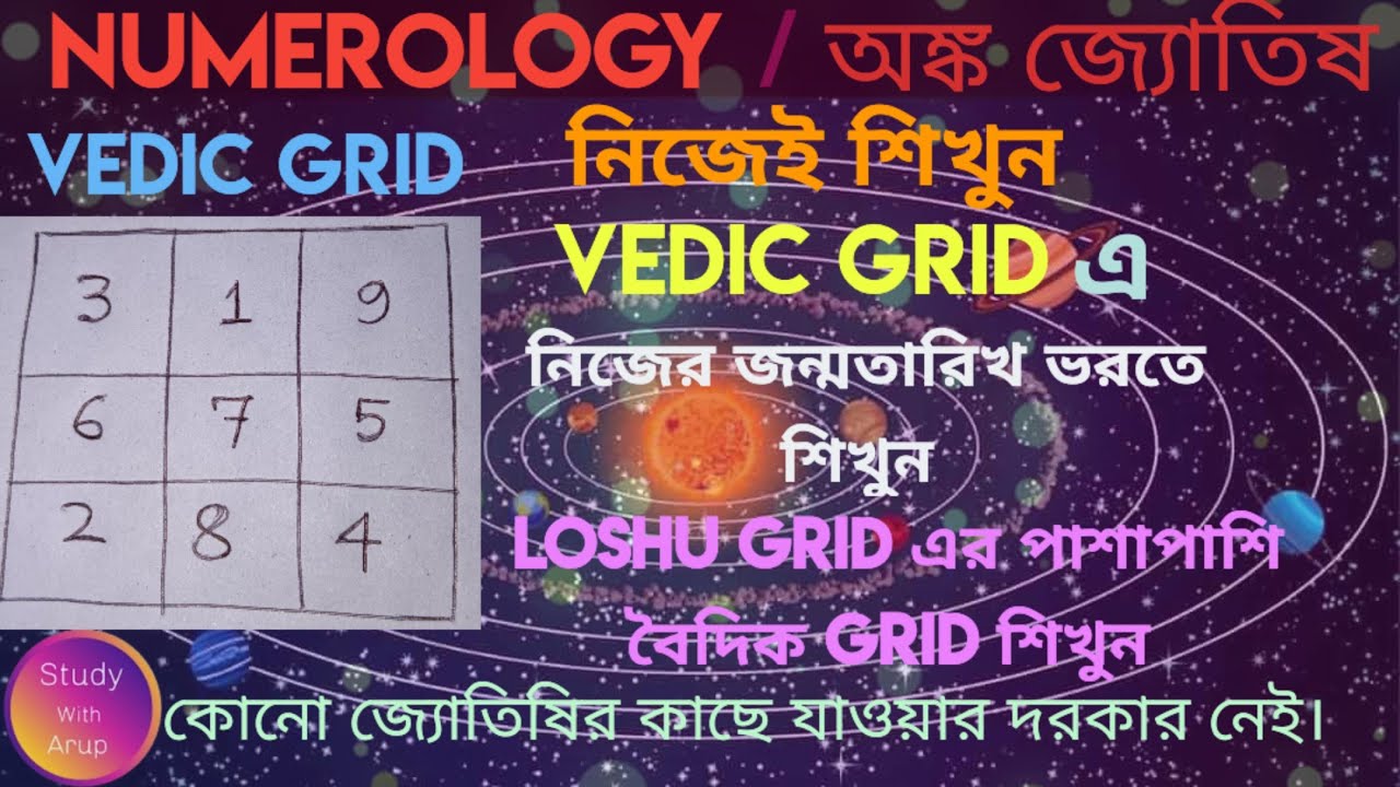 বৈদিক grid কিভাবে সাজাবেন? vedic grid #numerology #vedicnumerology # ...