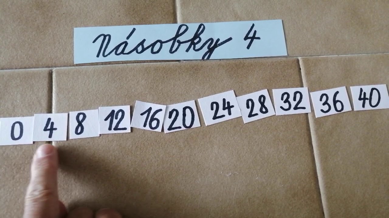 Násobky 4 - YouTube