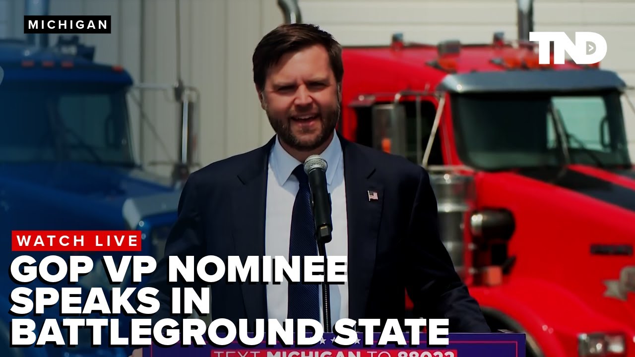 Vance campaigns in battleground Michigan - YouTube