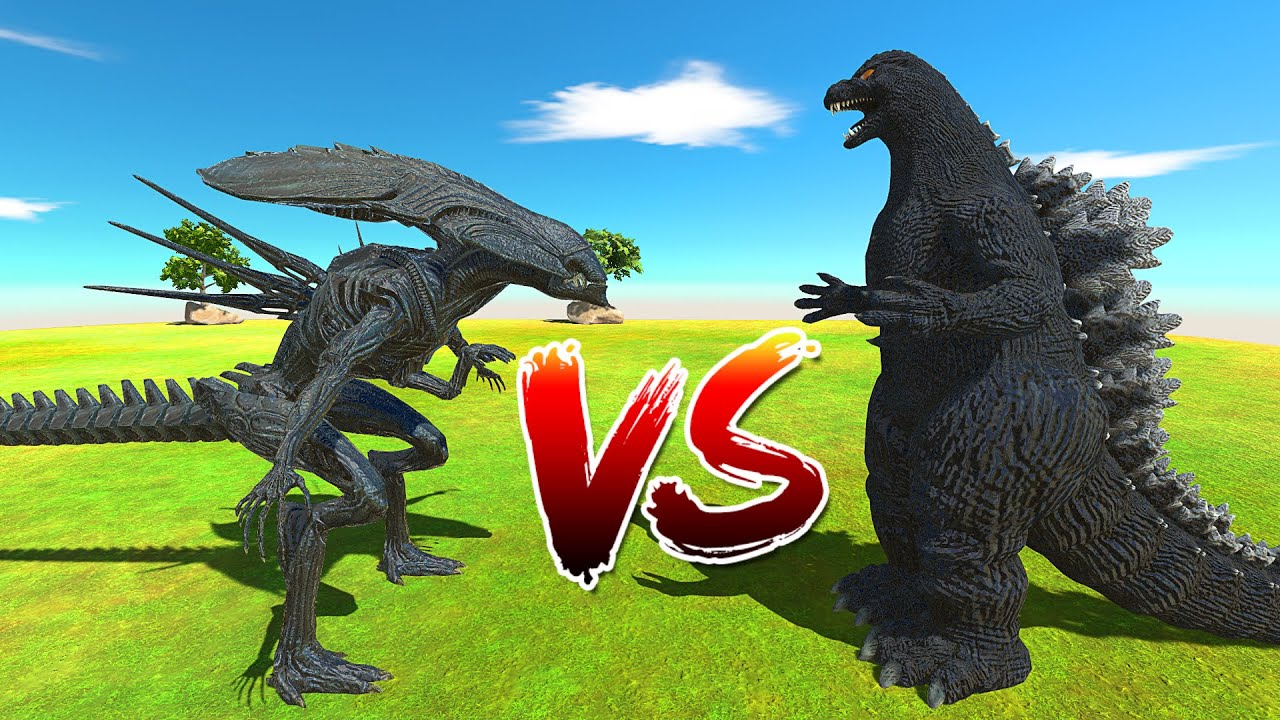 XENOMORPH vs HEISEI GODZILLA - Animal Revolt Battle Simulator - YouTube