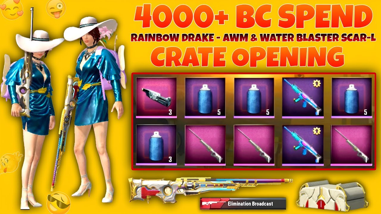 Rainbow drake - AWM crate opening |Pubg lite crate opening - YouTube