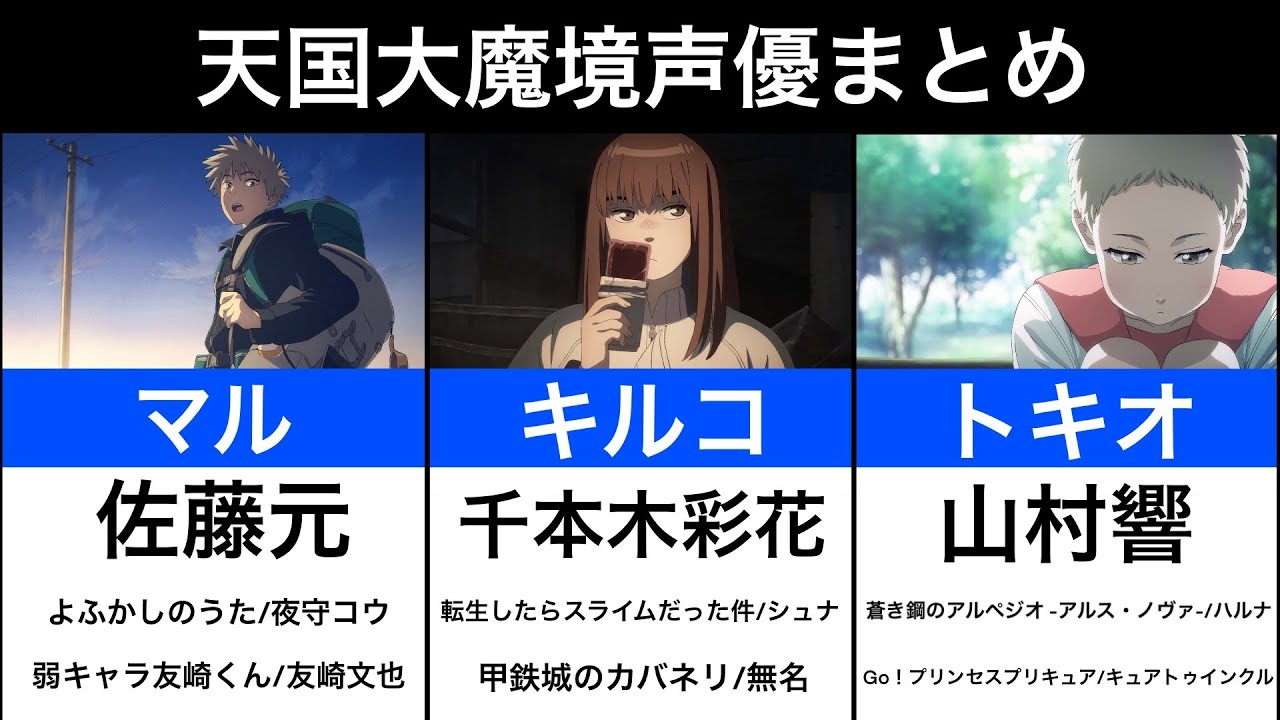【天国大魔境】声優まとめ - YouTube