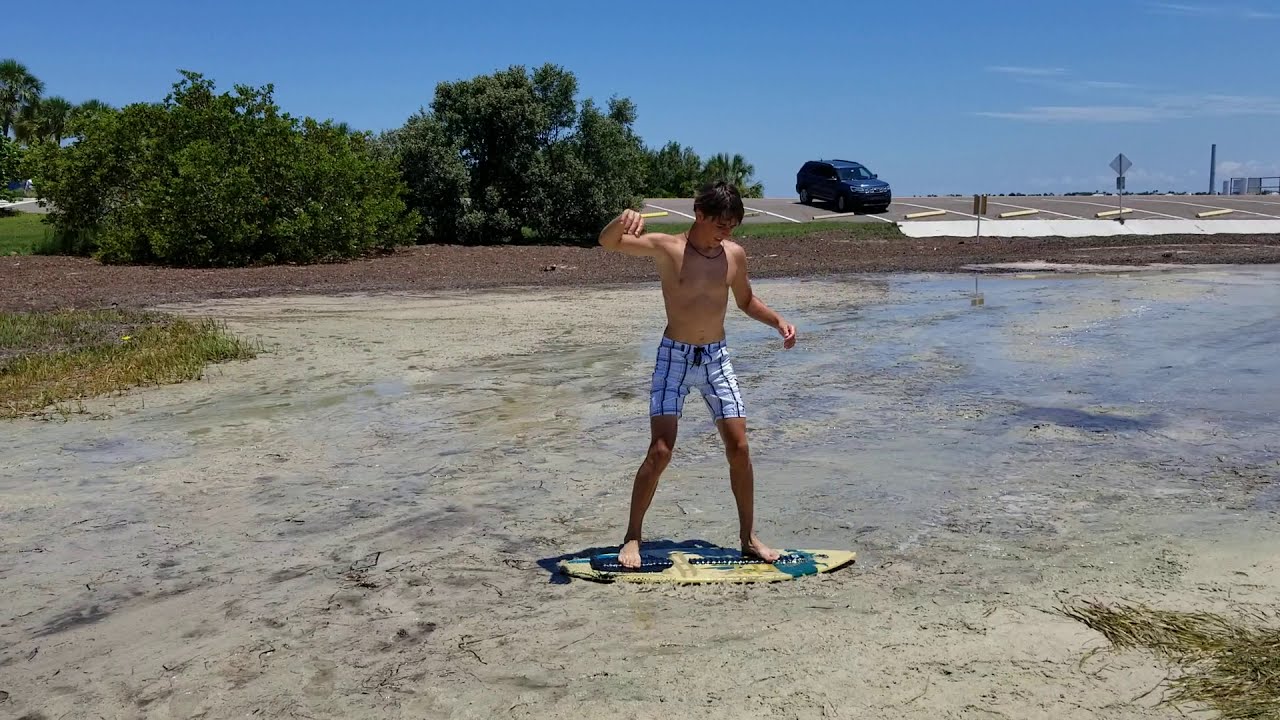 Skim Boarding - Howard Park Beach, Tarpon Springs, Florida - YouTube