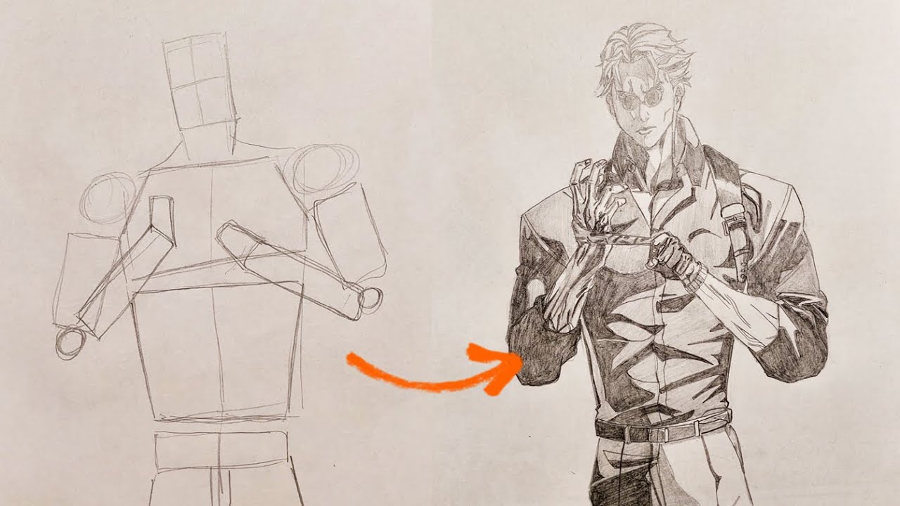 Drawing Kento Nanami From Jujutsu Kaisen - YouTube
