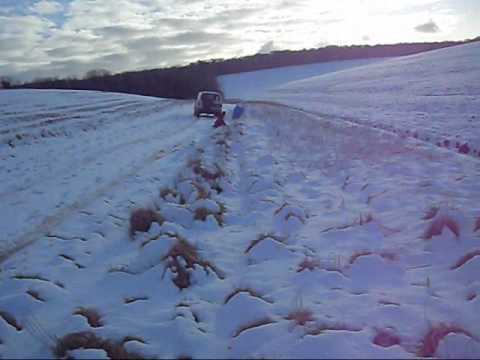 Being Dragged By A Car Through The Snow! - YouTube