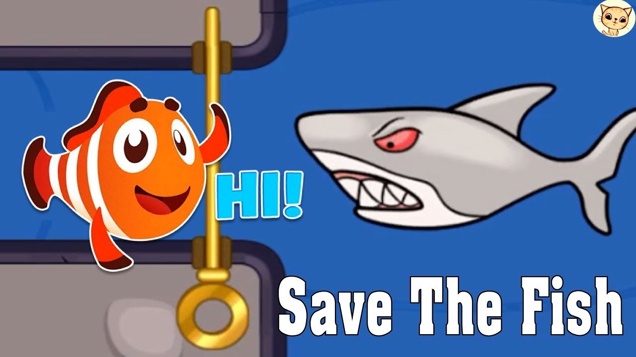 Save Fish mobile game pull the pin game fish rescue game - YouTube