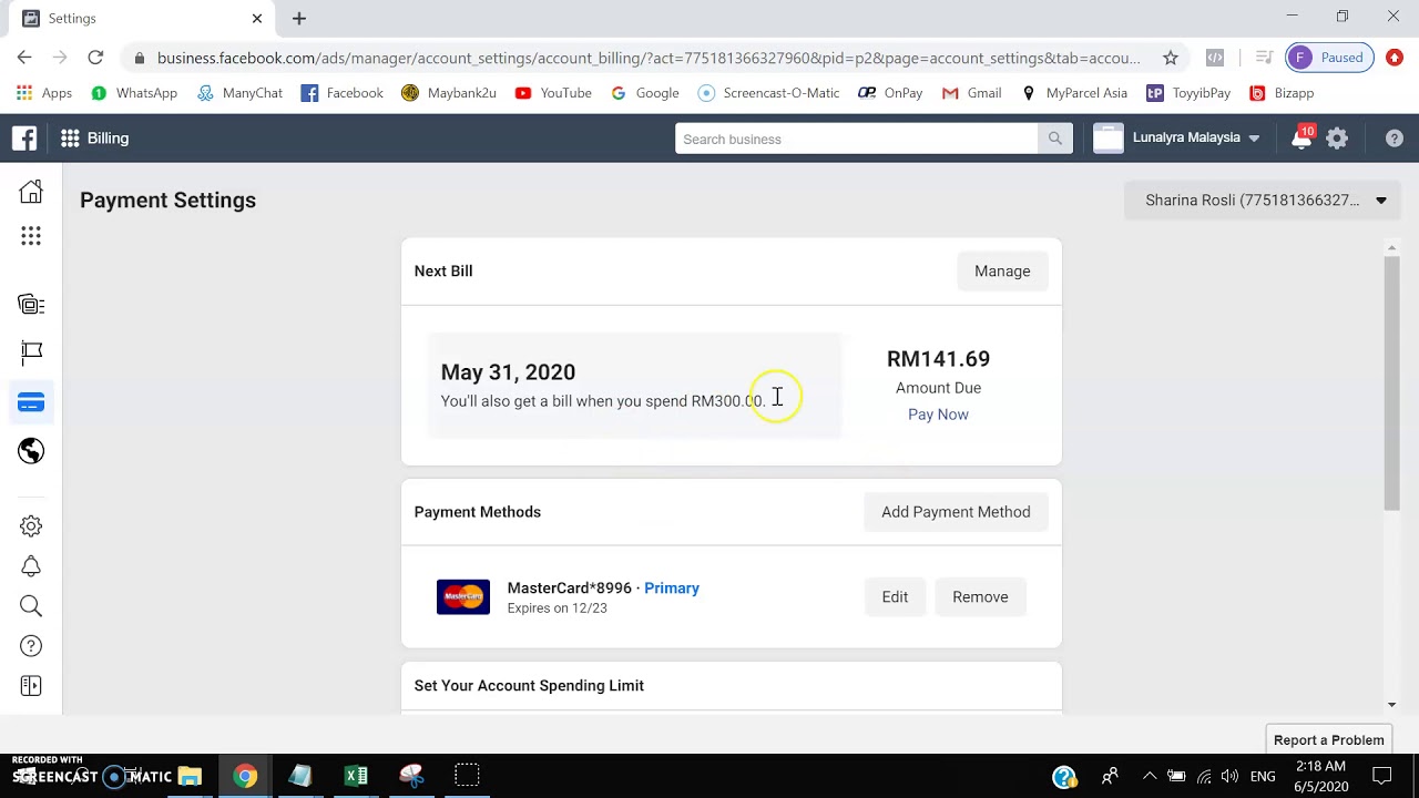 Cara Set Up Payment Method Untuk Fb Ads Youtube