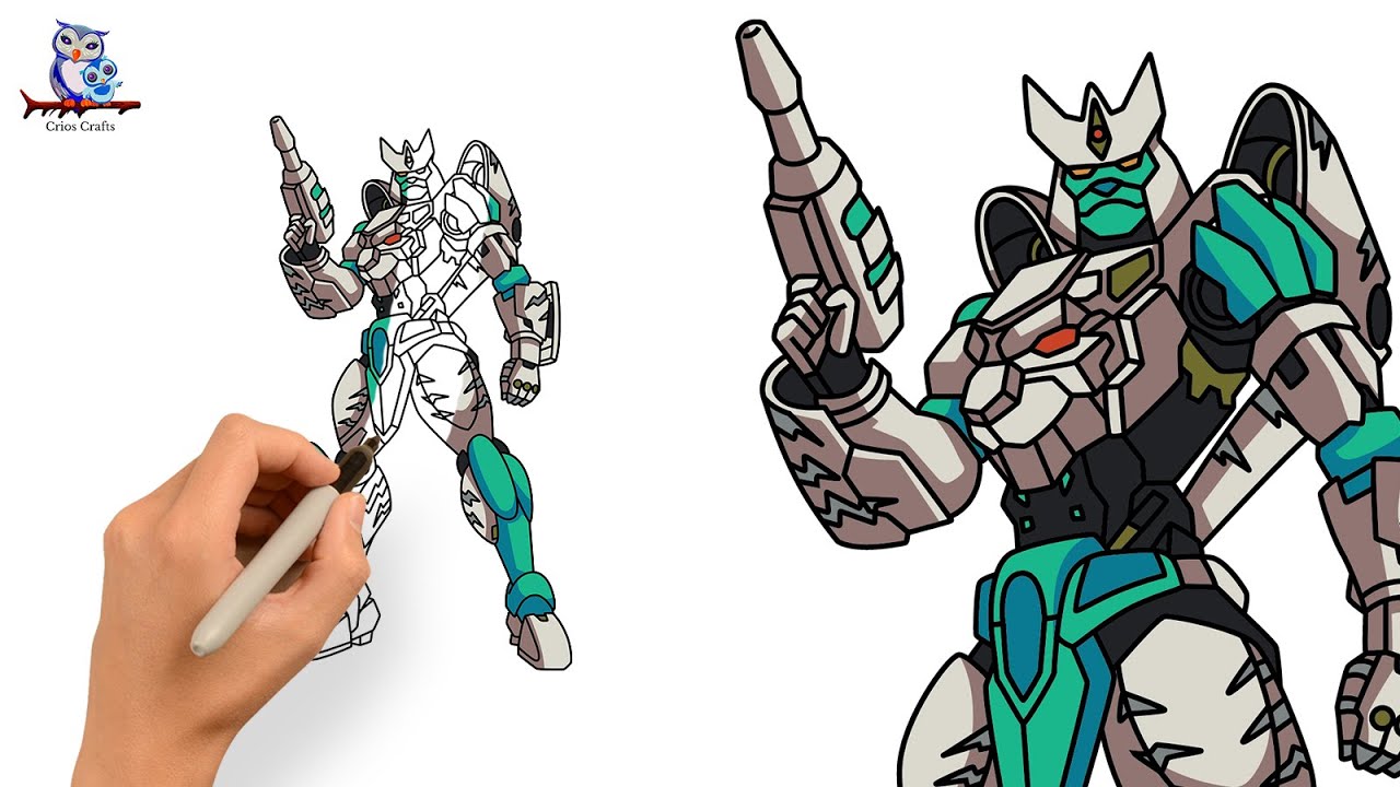 How to Draw Tigatron Beast Wars Transformers - Art Tutorial - YouTube
