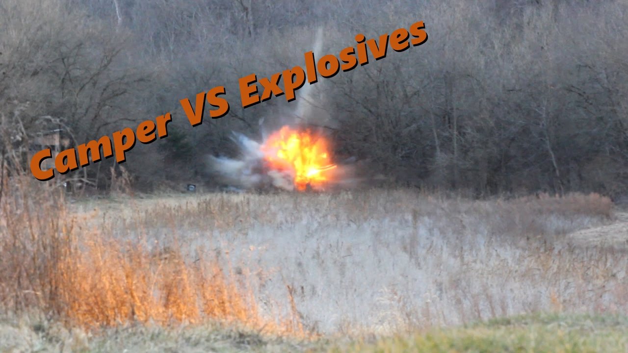 50 Pounds Binary Explosive VS Camper - YouTube
