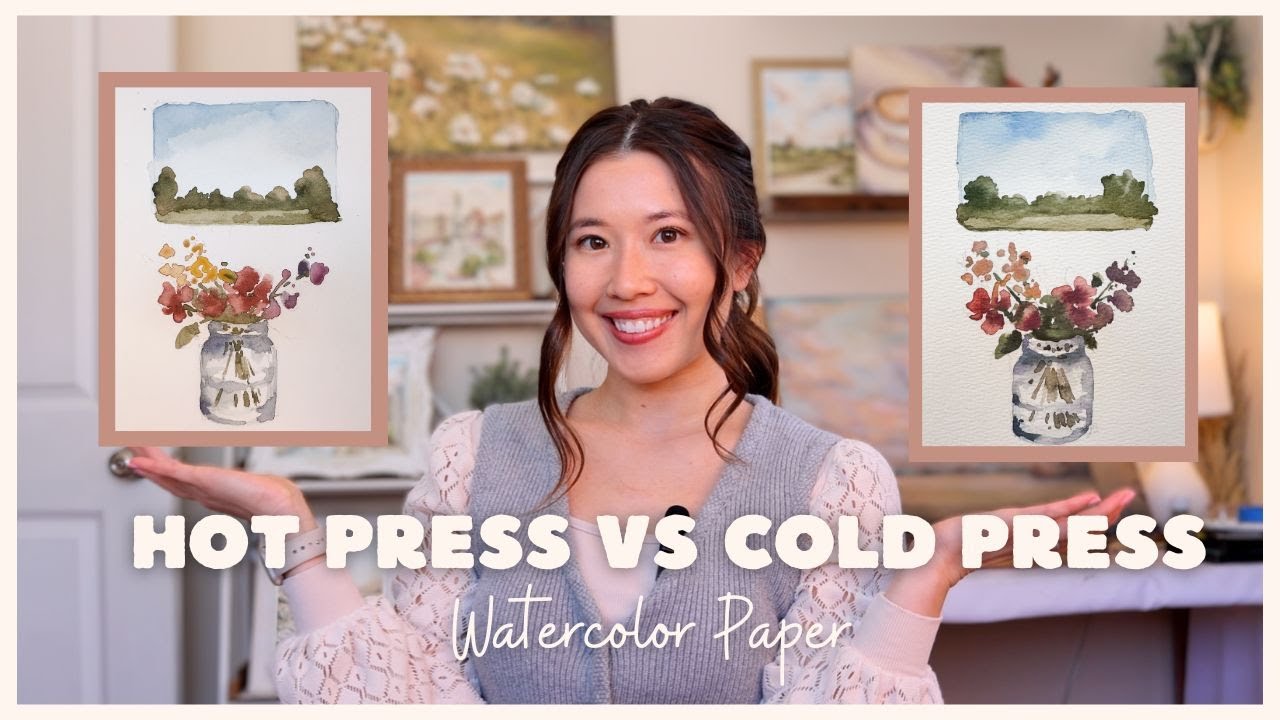 Hot Press vs Cold Press Watercolor Paper | Examples - YouTube