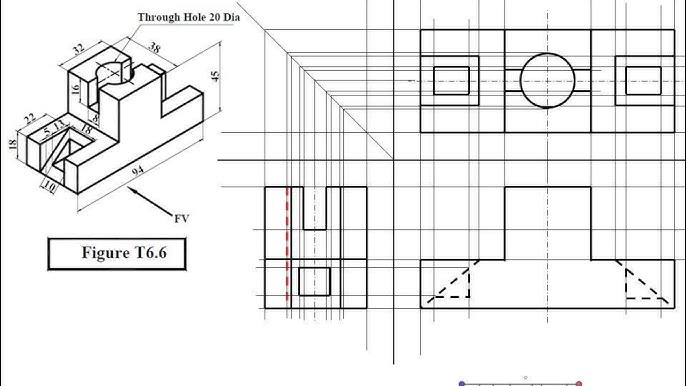 Engineering Drawing Tutorialsorthographic Drawing 2 With