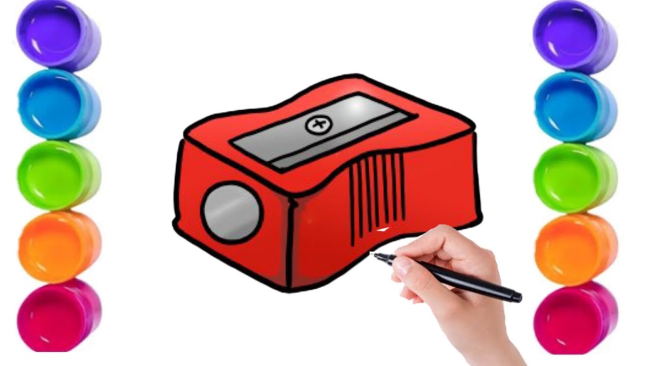 Easy trick to draw sharpener, how to draw sharpener, #viral # ...
