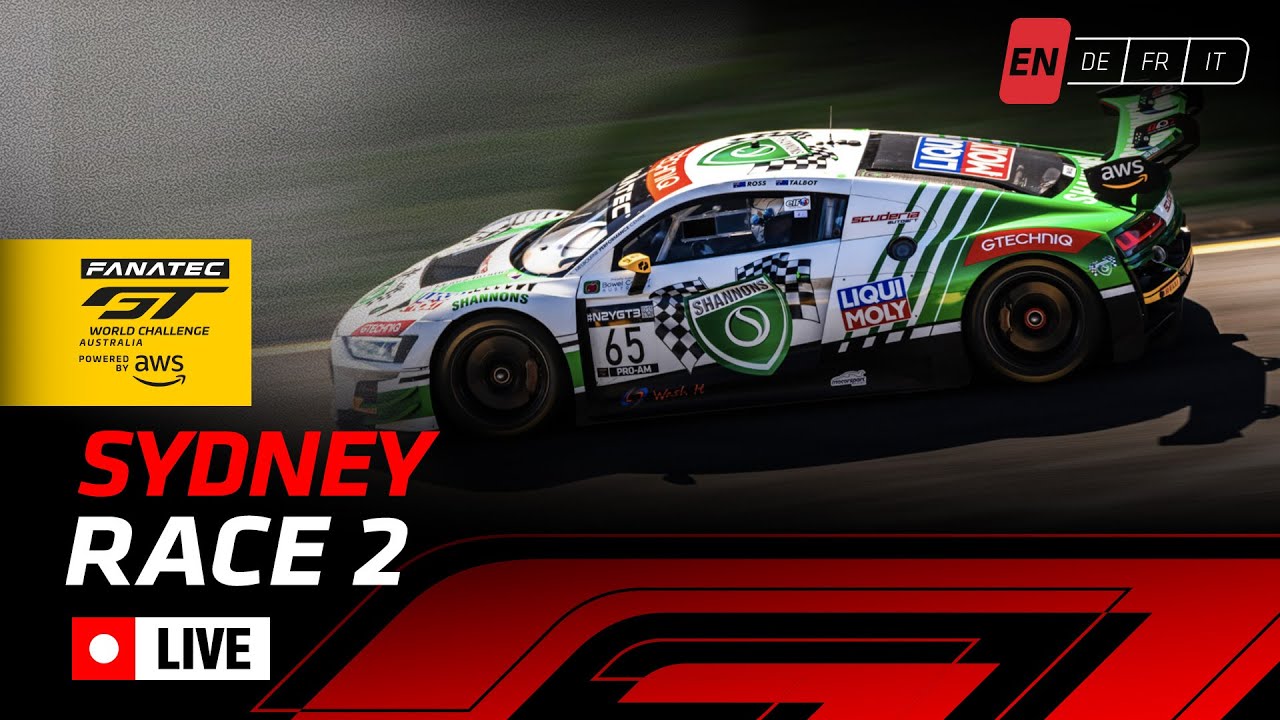 LIVE | Race 2 | Sydney | Fanatec GT World Challenge Australia 2023 ...
