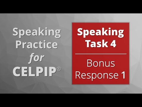 Speaking for CELPIP® – Task 4 – Bonus Response 1 - YouTube