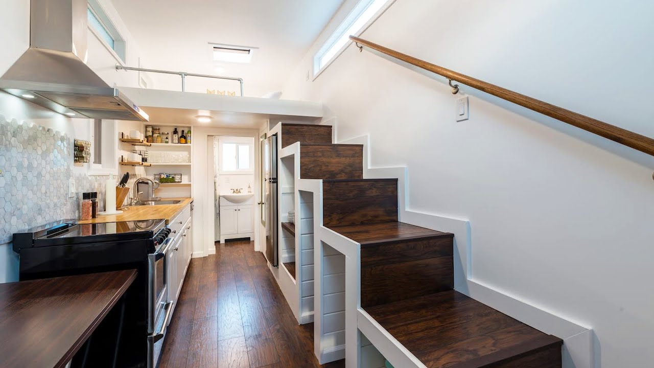 Gorgeous Rustic Northside Modern Tiny House with Chefs Kitchen - YouTube
