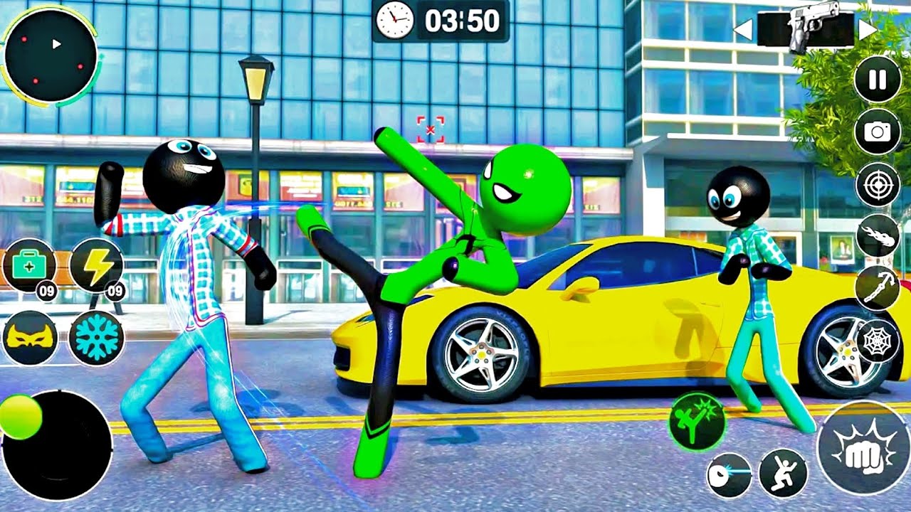 Stickman Rope Hero Game | Flying Spiderman Rope Hero Game | Best Open ...