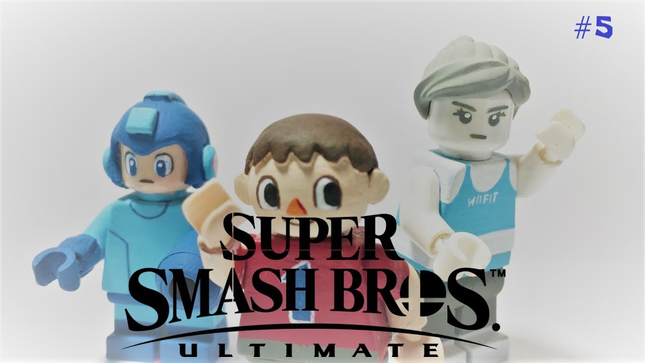 LEGO Super Smash Bros Ultimate Figures #5 - Villager, Megaman, and Wii ...