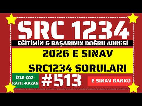 #SRC 1234 E-SINAV SORULARI ÇÖZÜMLÜ #SRC1 #SRC2 #SRC3 #SRC4-513