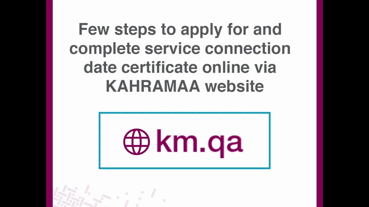 Few Steps to apply for and complete Service Connection Date Certificate ...