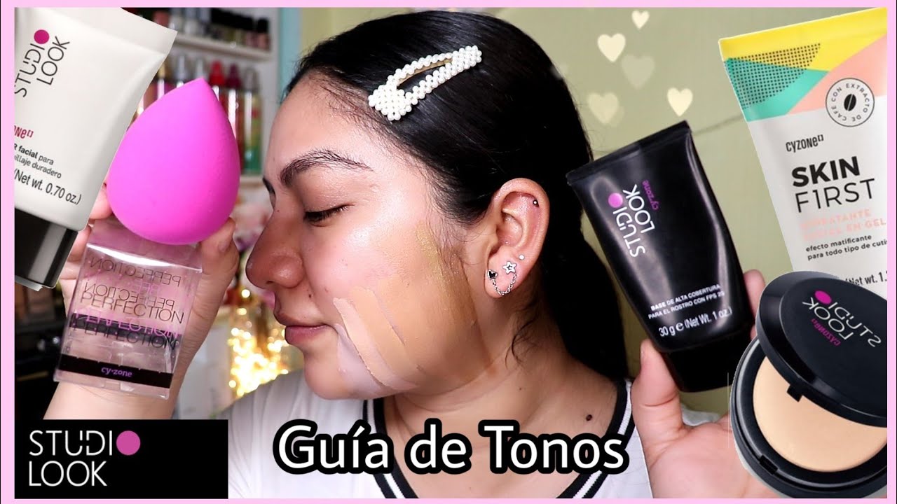 Base STUDIO LOOK Reseña Guía de Tonos y Esponja Perfection CYZONE ...