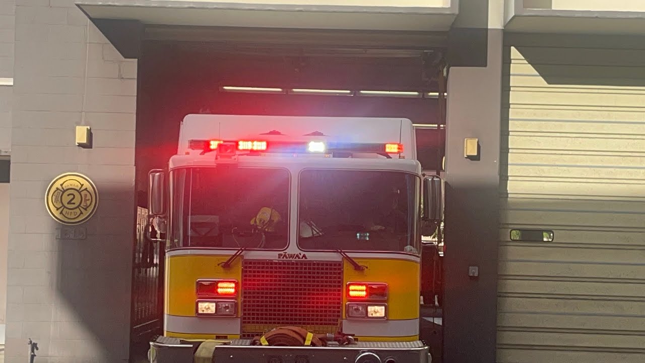 Honolulu fire department engine 2 return quarter - YouTube