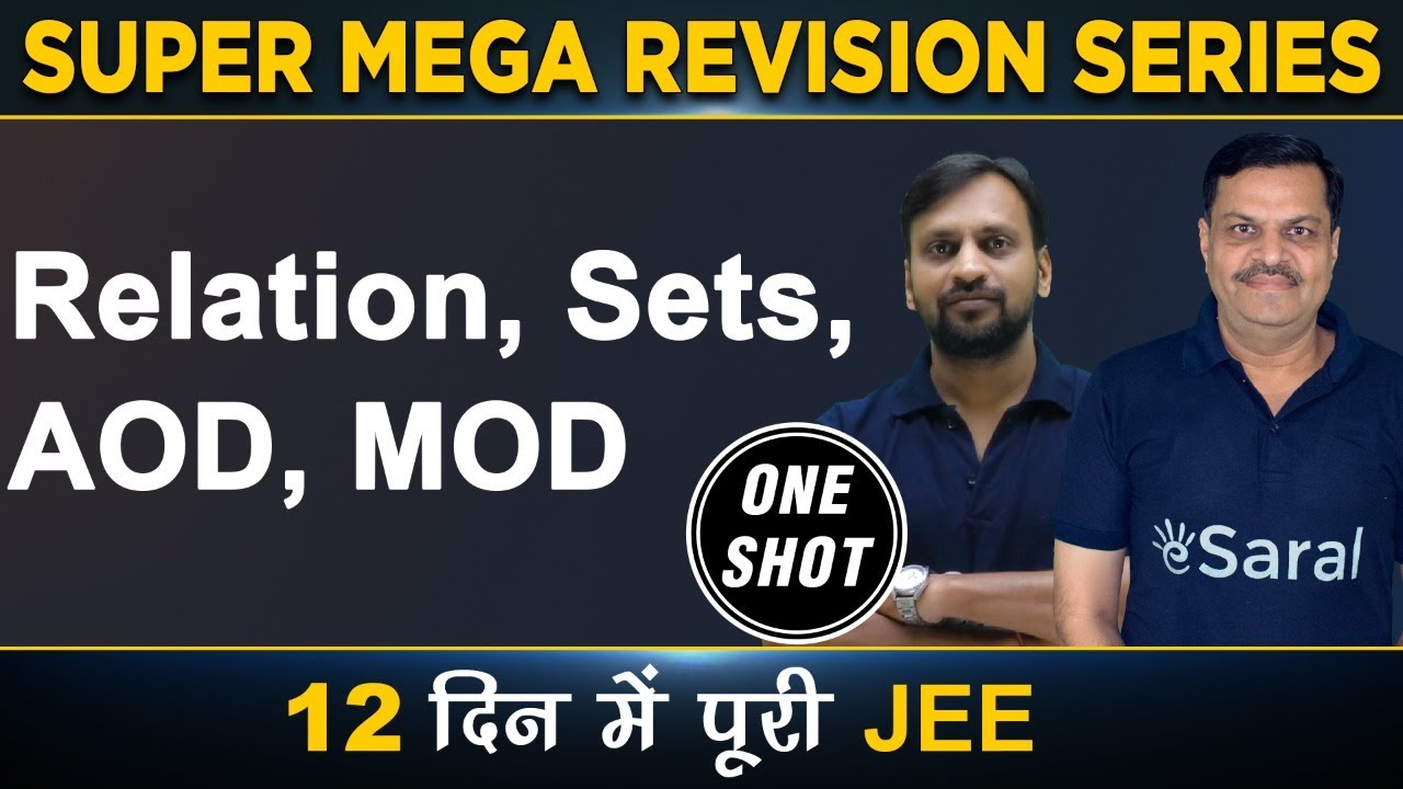Sets Relations AOD MOD Maths Part 3 Super Mega Revision 12 