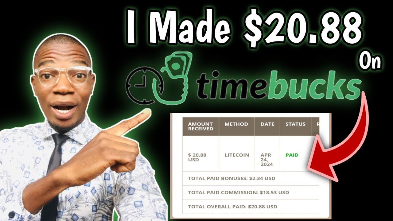 Timebucks Live Withdrawal || I Just Made $20.88 On Timebucks || How To ...