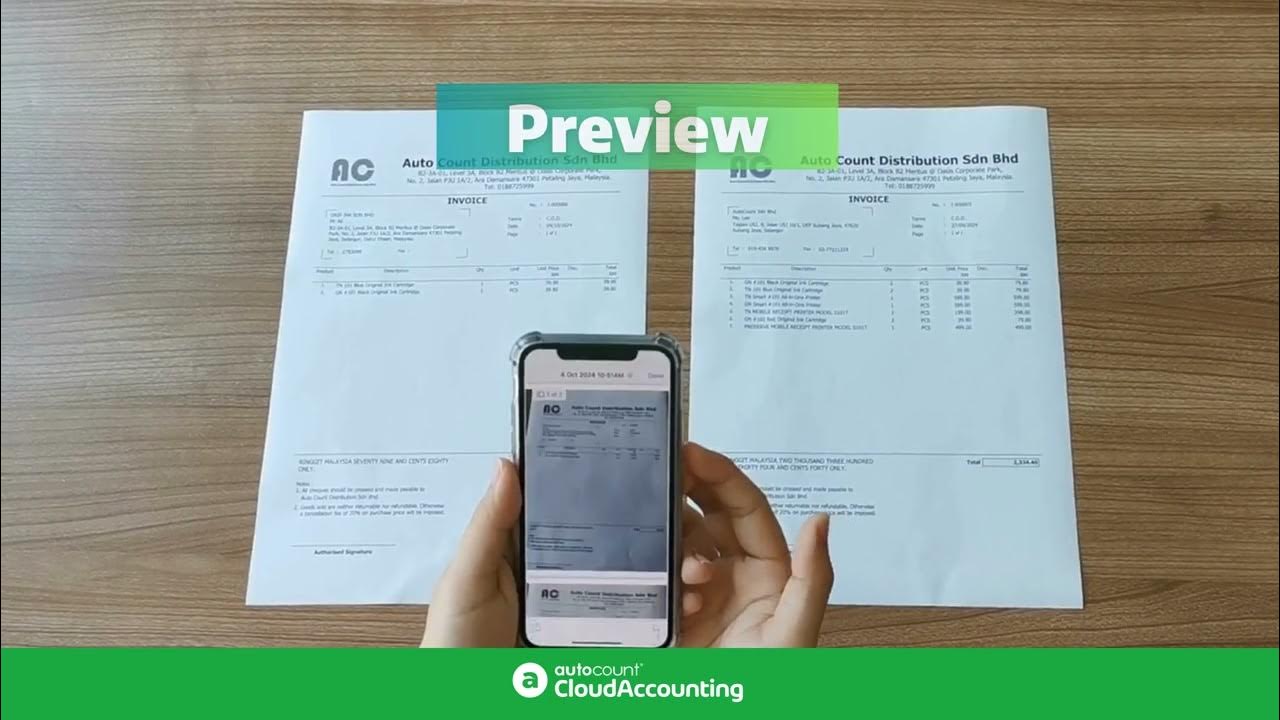 AutoCount Cloud Accounting AI SmartScan- Scanning Demo - YouTube