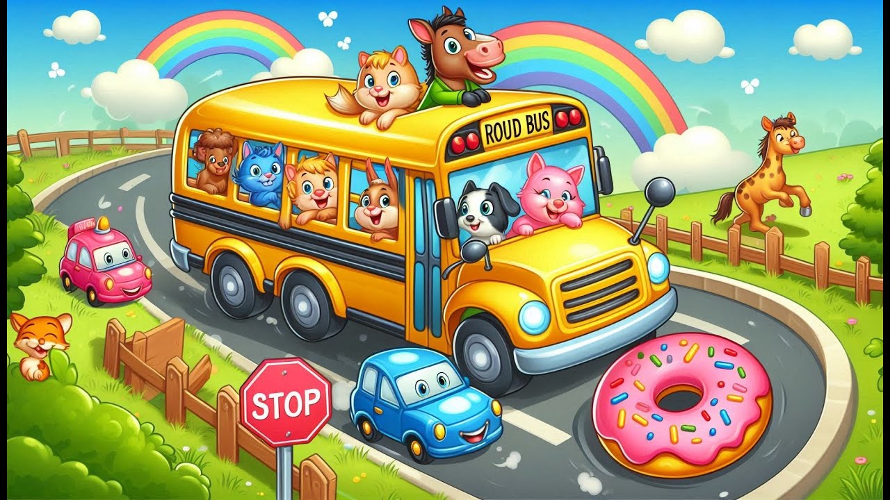 Wheels on The Bus Song R2E0202 | Nursery Rhymes | Jumpy Bumps - YouTube