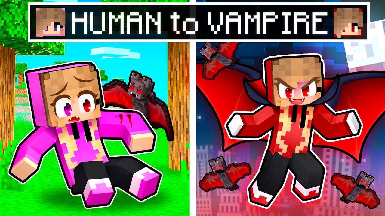 From HUMAN to VAMPIRE in Minecraft - YouTube