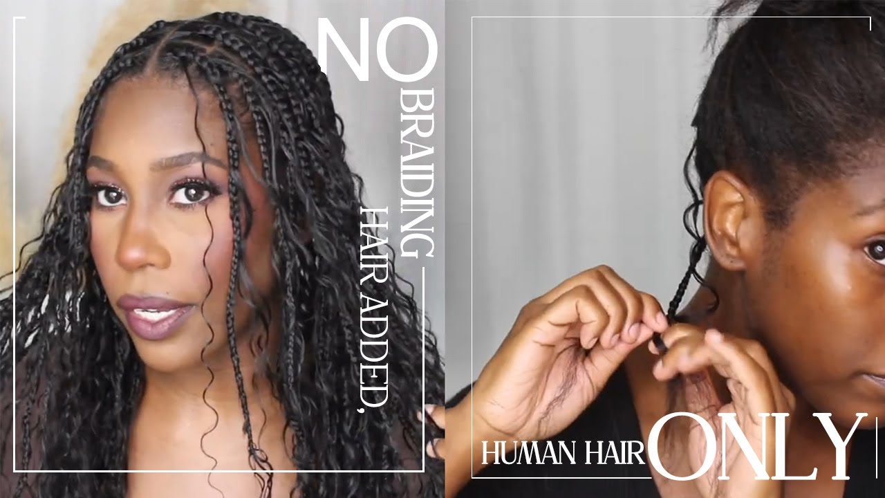 So Cute! No Braiding Hair Added, Human Hair ONLY | Eayonhair - YouTube
