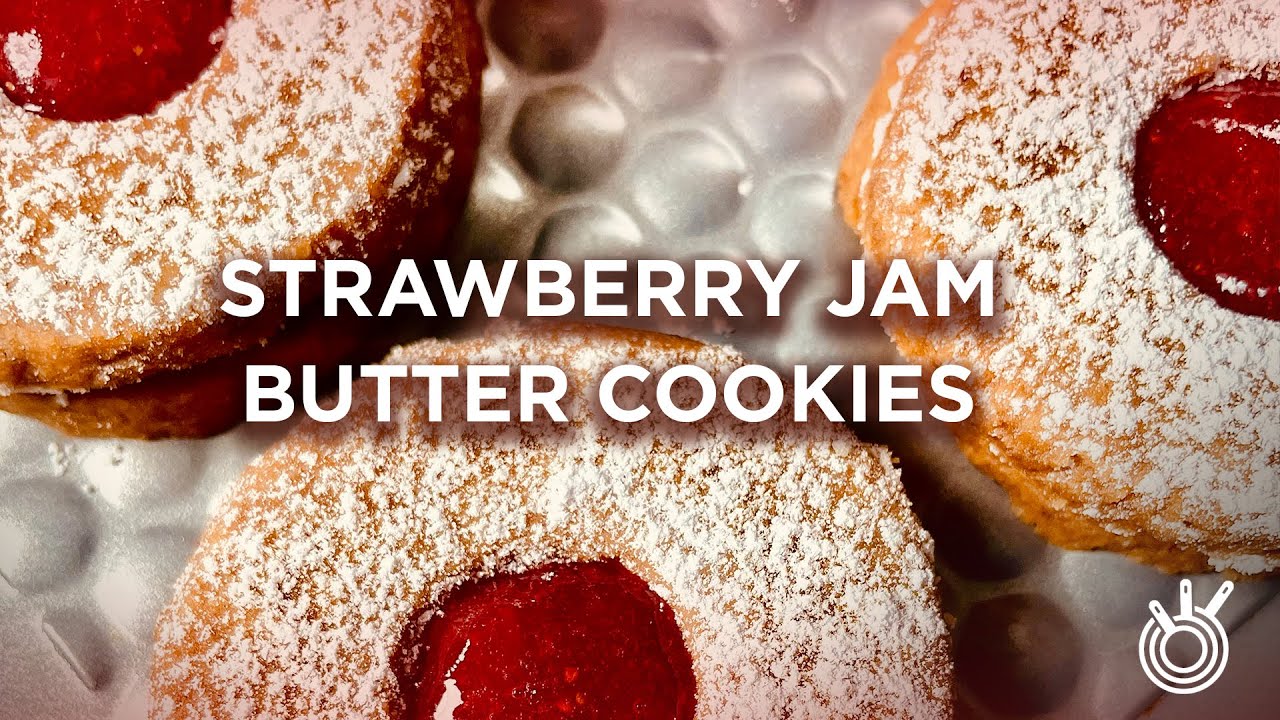 How to make Strawberry Jam Butter Cookies for Christmas - a special ...