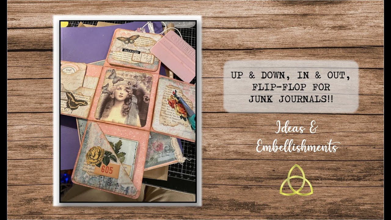 Flip Flop Junk Journal Thang Using one 12x12 Sheet! - YouTube