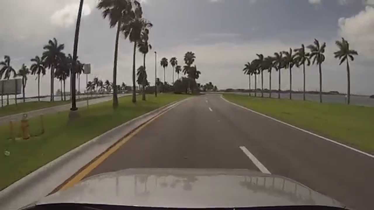 Bay Harbor Islands, Florida - Drive across Broad Causeway (State Road ...