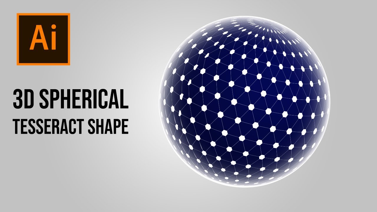 How to create Spherical Tesseract Shape in Adobe Illustrator Tutorial ...