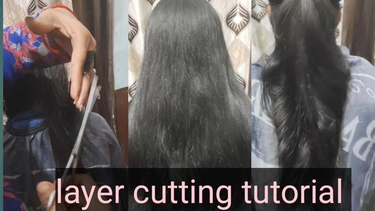 Simple Layer cutting,,How to cut normal layer in very thin hair#haircut ...