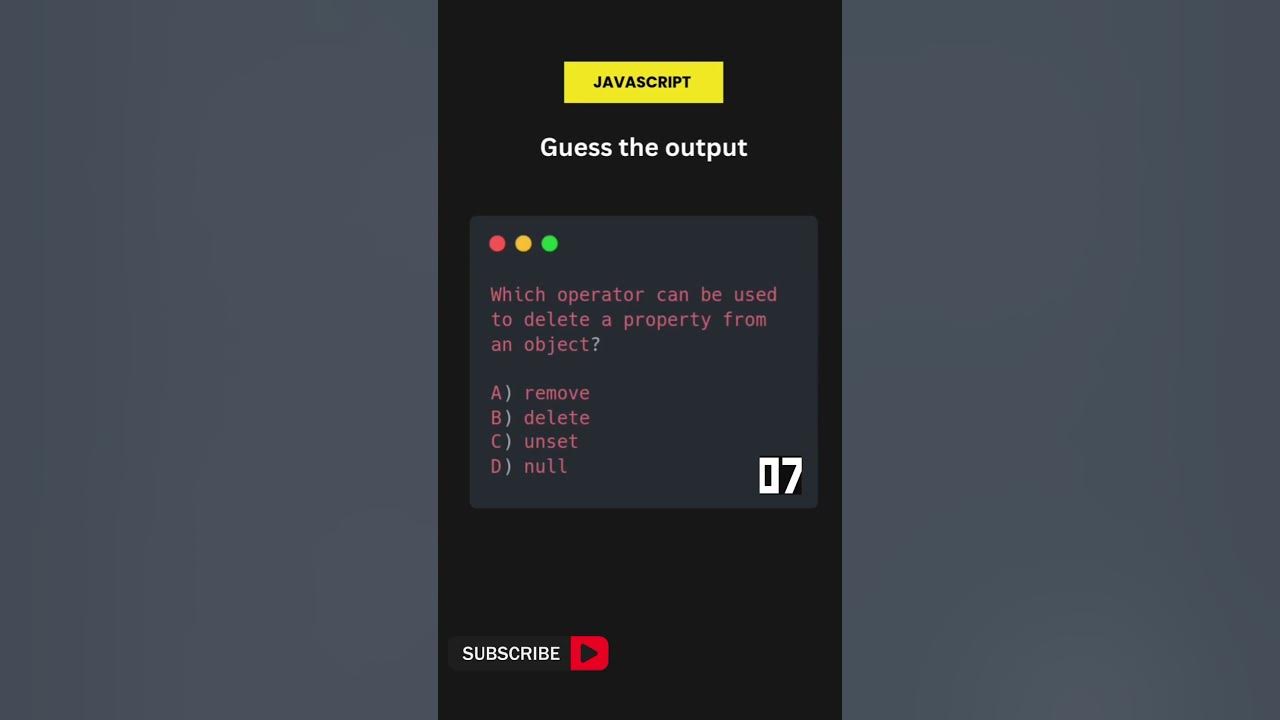Test Your Javascript Knowledge: MCQ #120 - YouTube