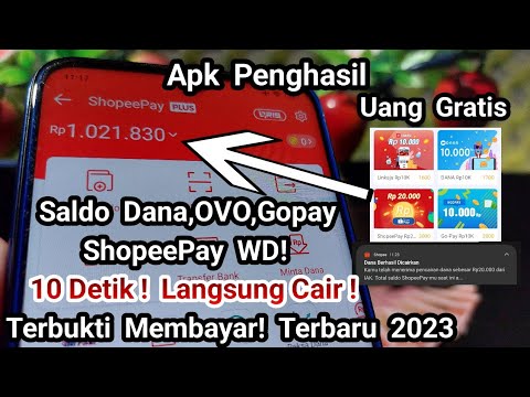 10 Detik Cair ! Aplikasi Penghasil Saldo Dana, OVO, Gopay, ShopeePay ...