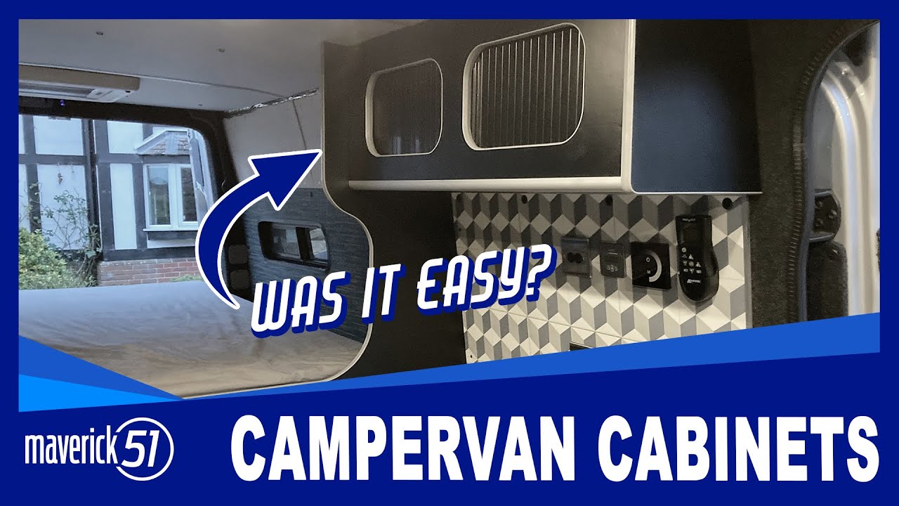 Upper Kitchen Cabinets, Vinyl Wrapped & Tambour doors | VW Crafter ...