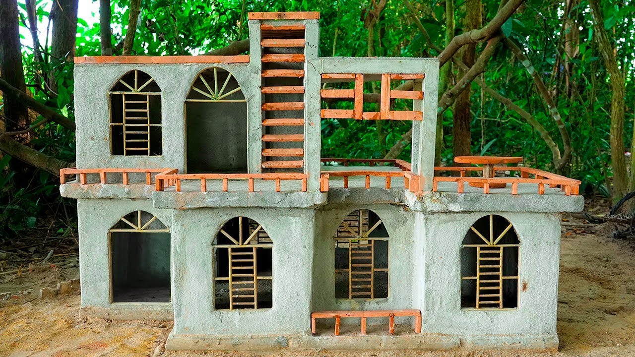 Romantic Model House--How To Make abeautiful Mini Bricks House Brick ...