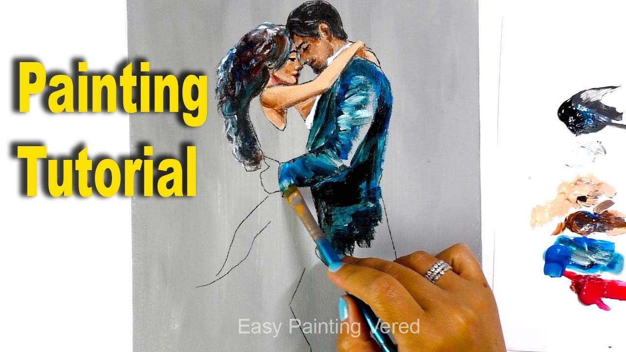 How to Paint a Realistic COUPLE IN LOVE | Acrylic Figurative Painting ...
