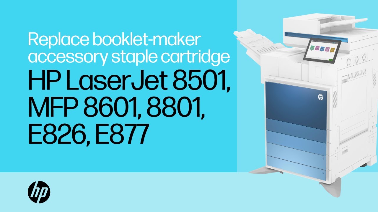 Replace booklet-maker accessory staple cartridge | HP LaserJet 8501 ...
