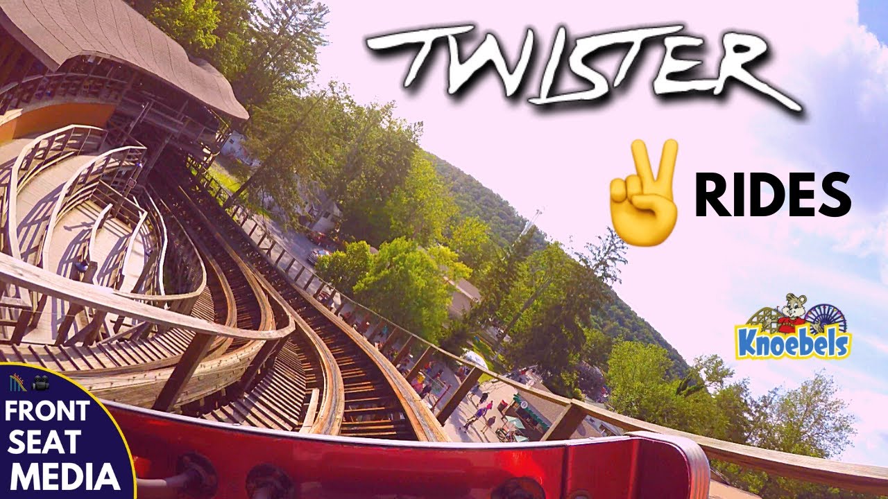 Two Rides on Twister roller coaster at Knoebels - YouTube