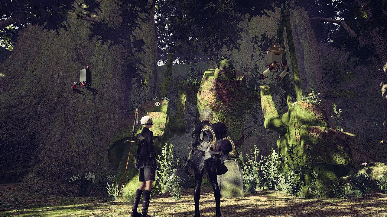NieR:Automata @ Forest Kingdom (Route B: 9S) - YouTube