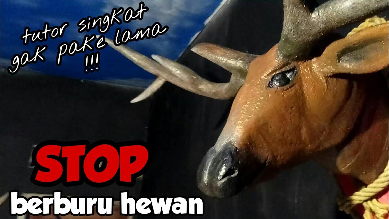 patung kepala rusa dari styrofoam - YouTube